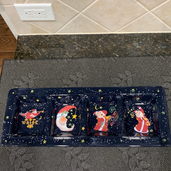 Certified International | Dining | Navy Blue Appetizer Server Certified ...